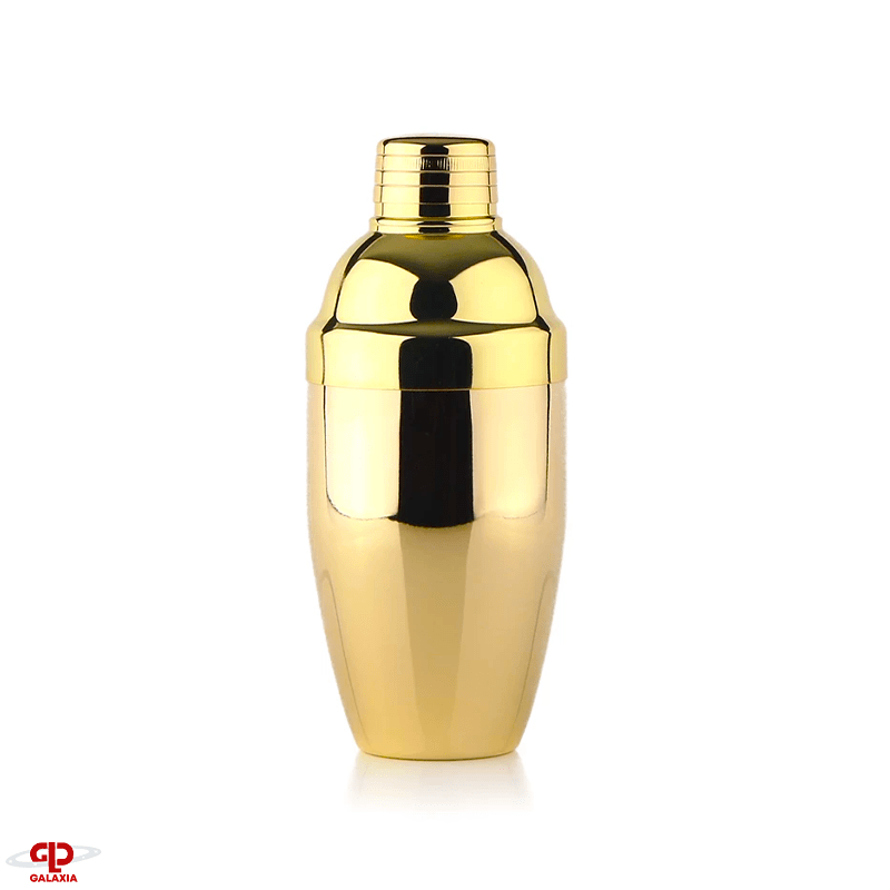 Coctelera Cobbler de Acero Inoxidable Gold 550ml - Galaxia del Plástico